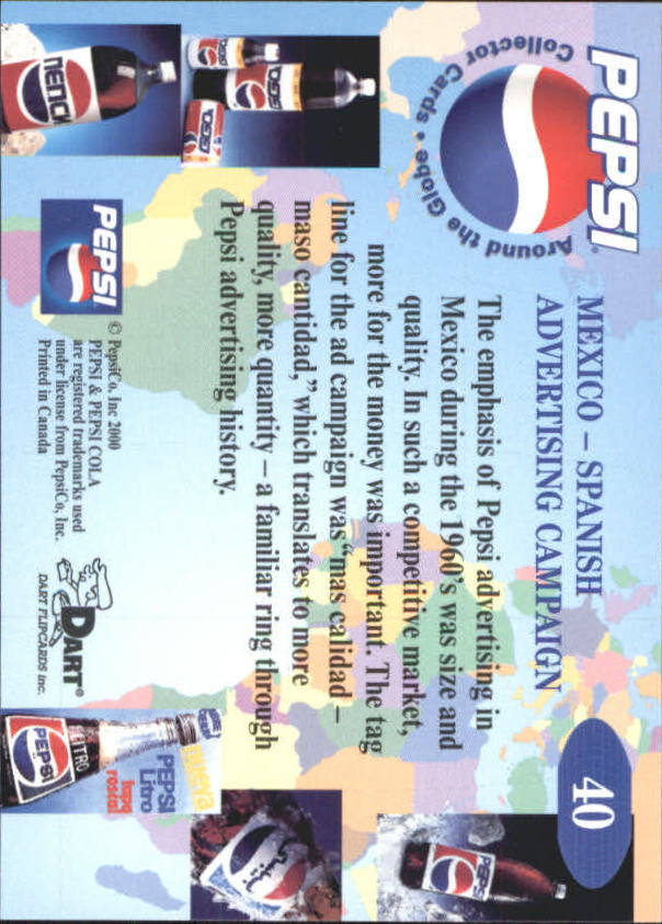 2000 Dart FlipCards Pepsi Around the Globe #40 Mexico - NM-MT