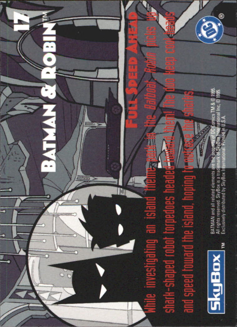 1995 SkyBox Adventures of Batman and Robin #17 Full Speed Ahead - NM-MT ...