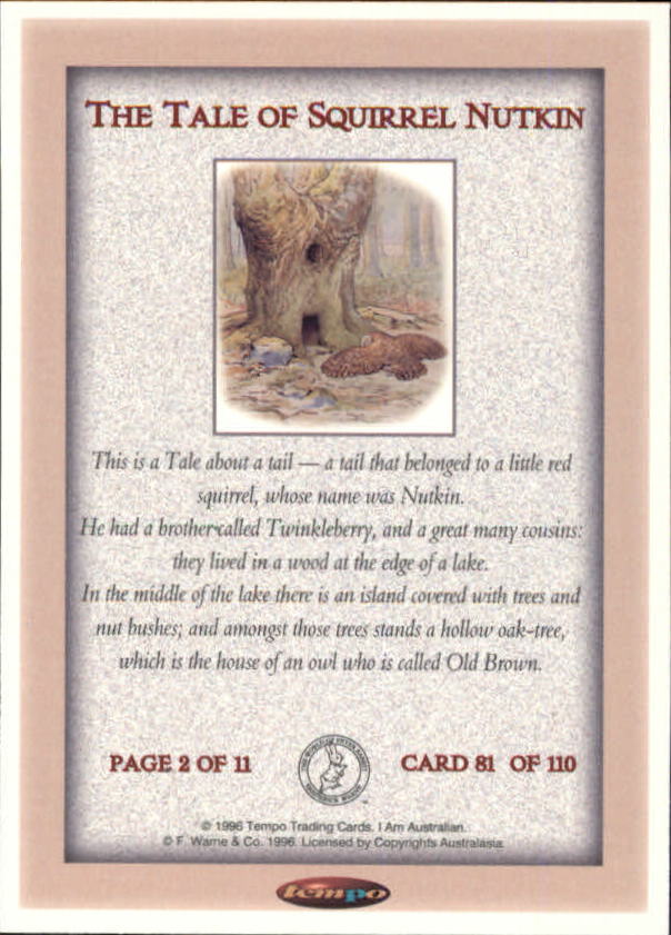 1996 Tempo Beatrix Potter The Tale of Peter Rabbit #81 The Tale of ...