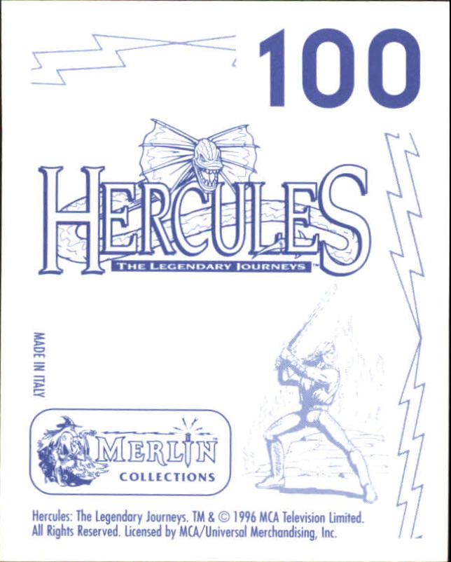 1996 Merlin Hercules The Legendary Journeys Album Stickers #100 Double ...