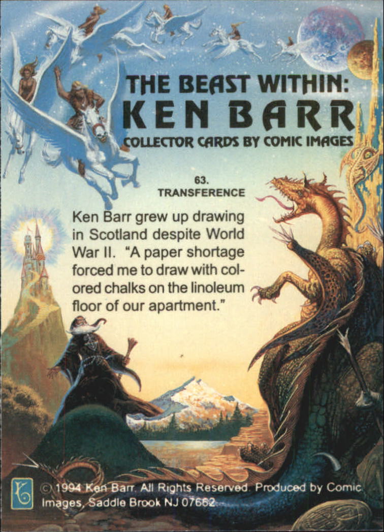 1994 Comic Images Ken Barr The Beast Within #63 Transference - A6013 ...