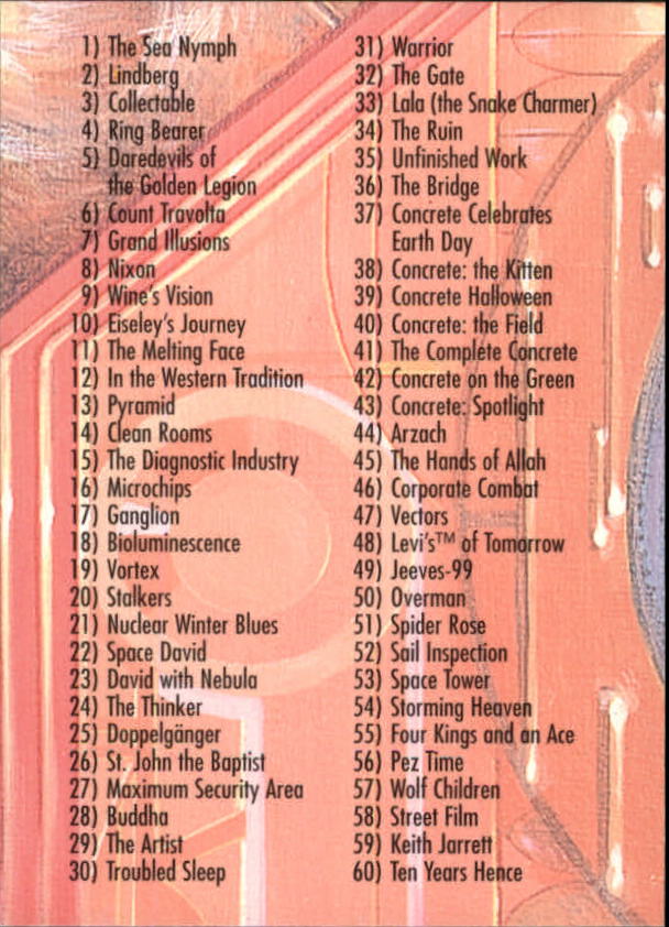 1995 FPG Paul Chadwick #90 Checklist - NM-MT