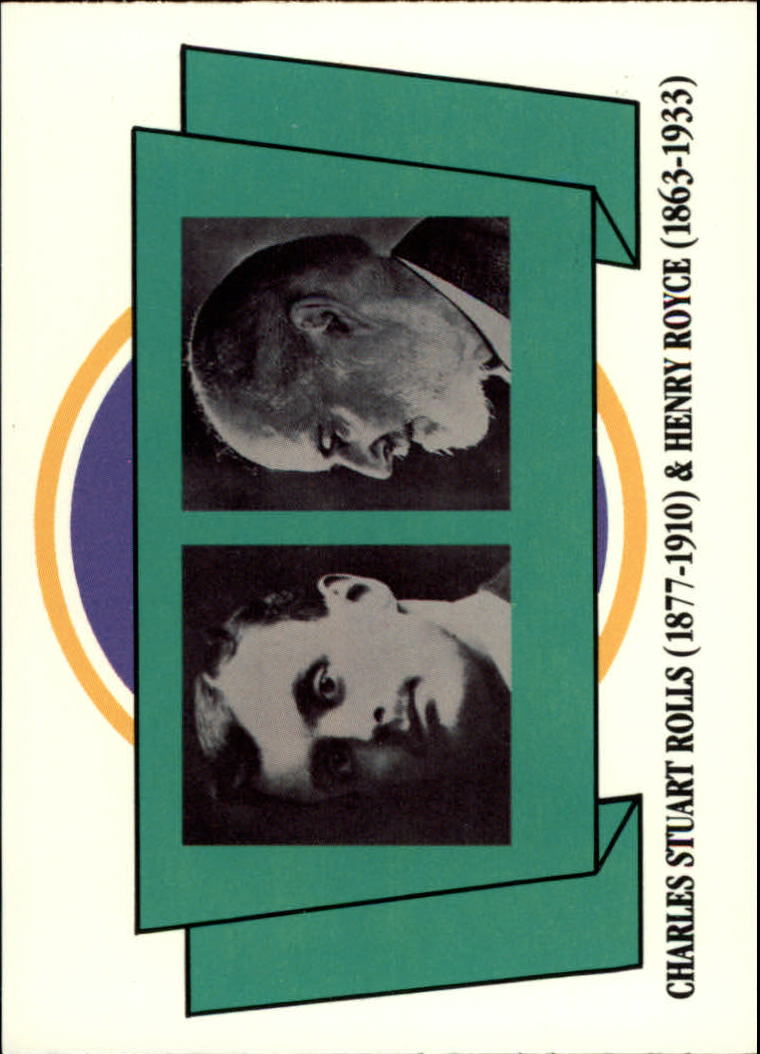 1992 Panini Antique Cars #7 Charles Stuart Rolls and Henry Royce - NM-MT