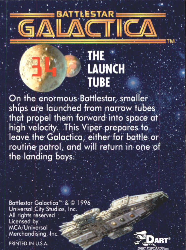 1996 Dart FlipCards Battlestar Galactica #34 The Launch Tube - NM-MT