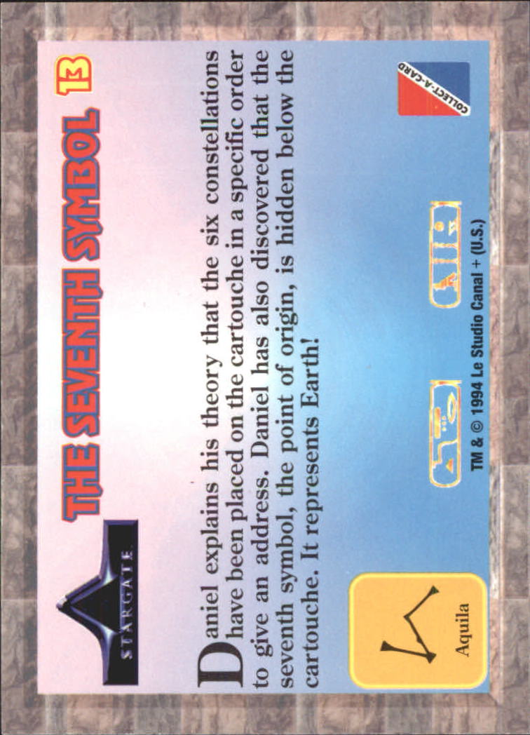 1994 Collect-A-Card Stargate #13 The Seventh Symbol - A6197 - NM-MT