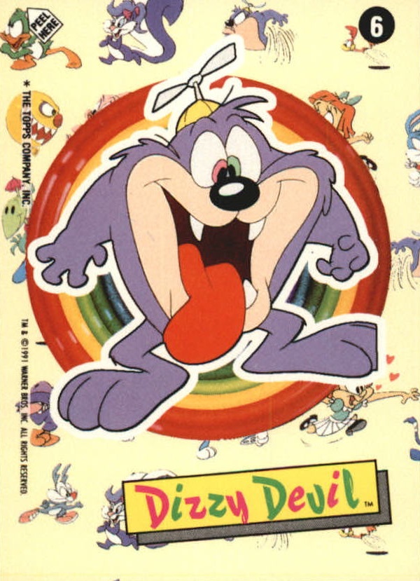 1991 Topps Tiny Toon Adventures Stickers #6 Dizzy Devil - NM-MT