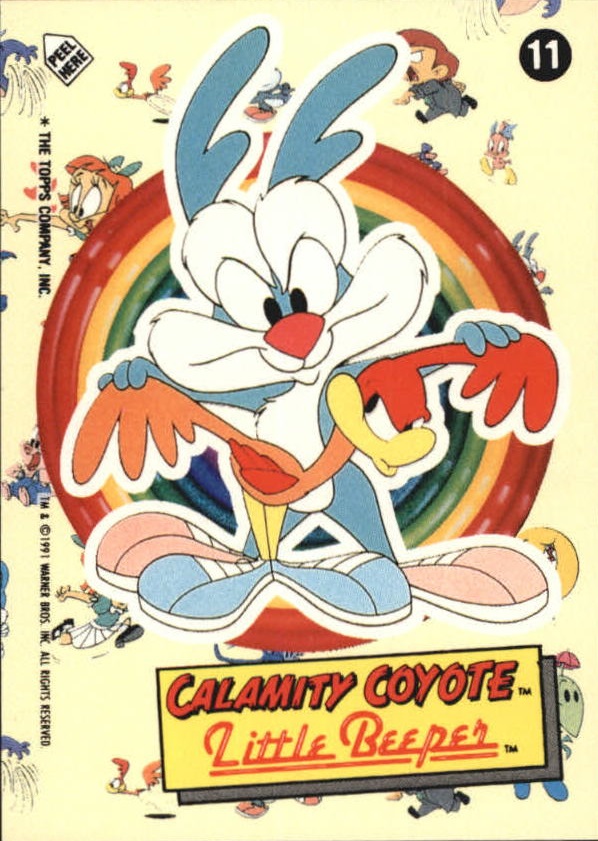 1991 Topps Tiny Toon Adventures Stickers #11 Calamity Coyote - Little ...