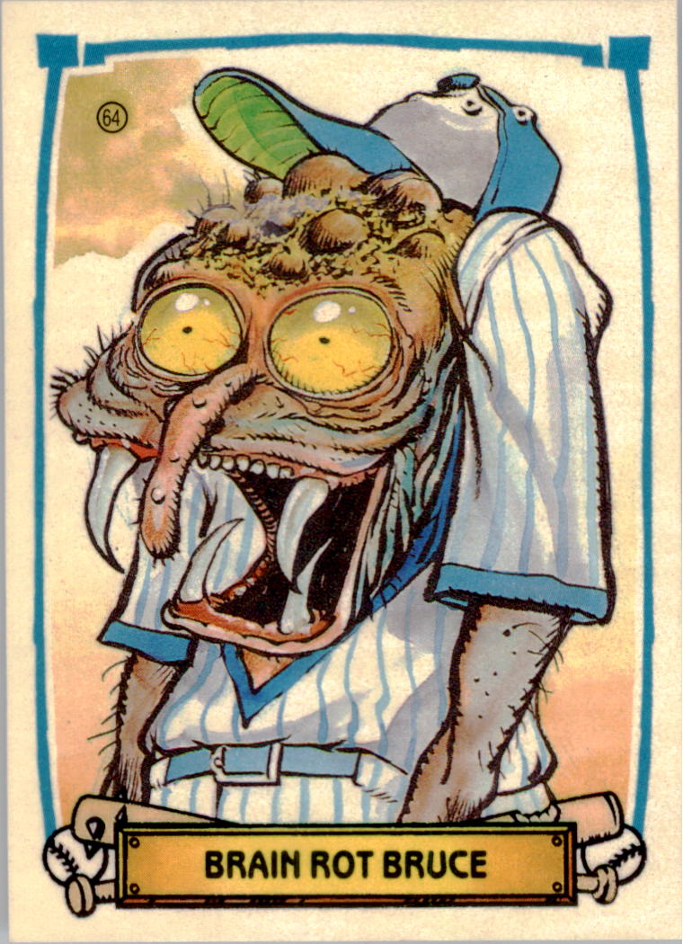 1988 Donruss Baseball's Greatest Grossouts #64B Brain Rot Bruce/Puzzle ...