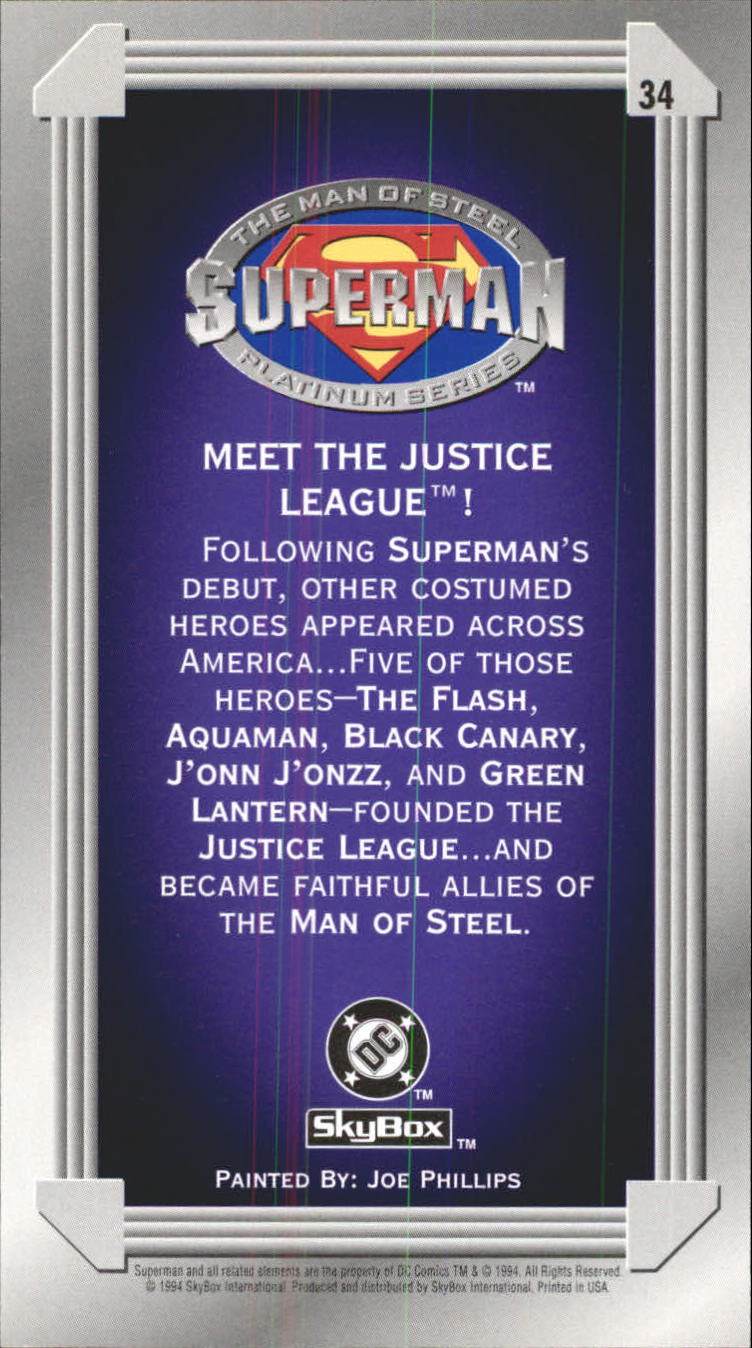 1994 SkyBox Superman Man of Steel Platinum Series Premium Edition #34 ...