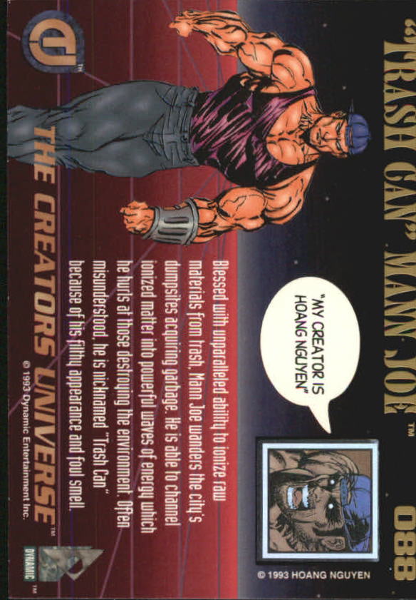 1993 Dynamic Entertainment The Creators Universe #88 Trash Can Mann Joe ...