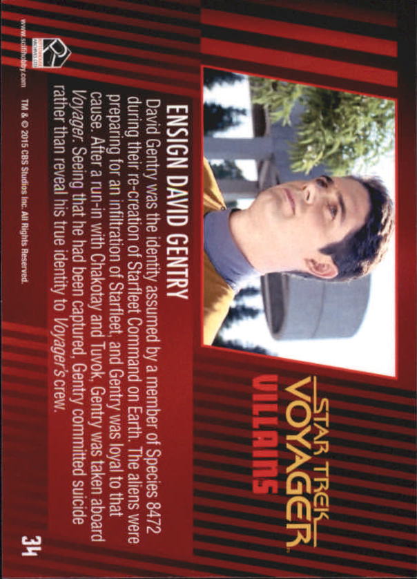 2015 Rittenhouse Star Trek Voyager Heroes and Villains #34 Ensign David ...