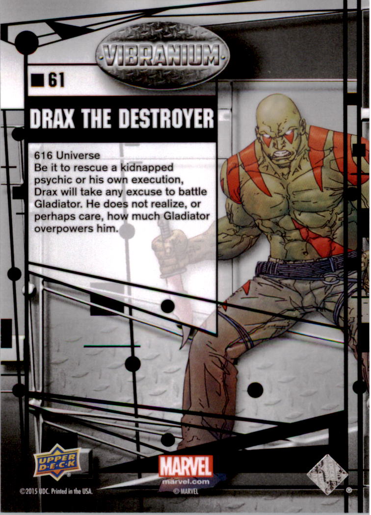 2015 Upper Deck Marvel Vibranium #61 Drax The Destroyer - NM-MT