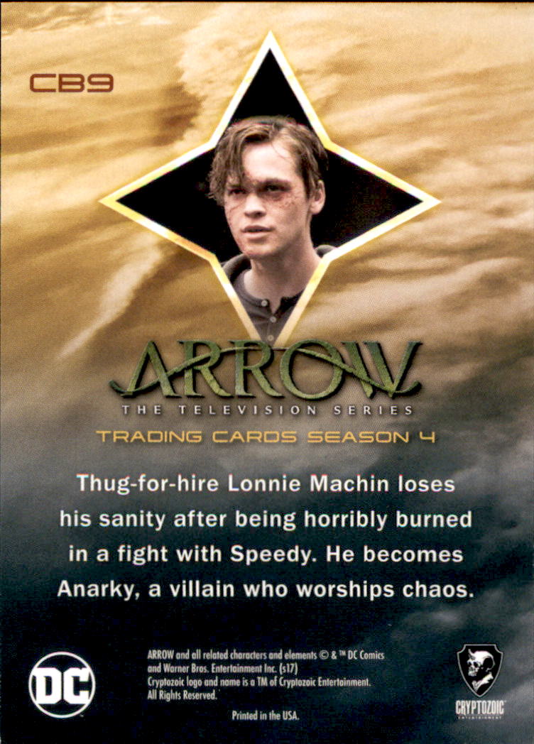 2017 Cryptozoic Arrow Season Four Character Bios #CB9 Lonnie Machin - NM-MT