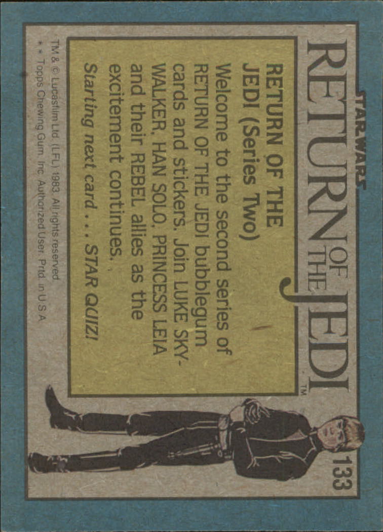 1983 Topps Star Wars Return of the Jedi #133 Title Card Series II - NM-MT