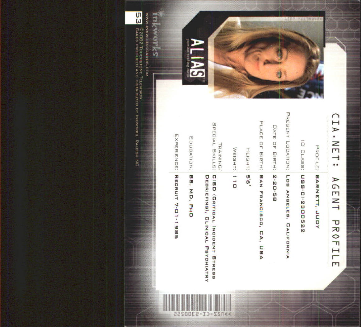 2002 Inkworks Alias Season One #53 Barnett, Judy - NM-MT