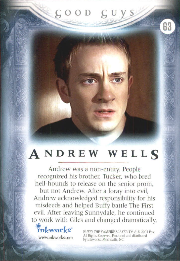 2005 Inkworks Buffy the Vampire Slayer Men of Sunnydale #63 Andrew ...