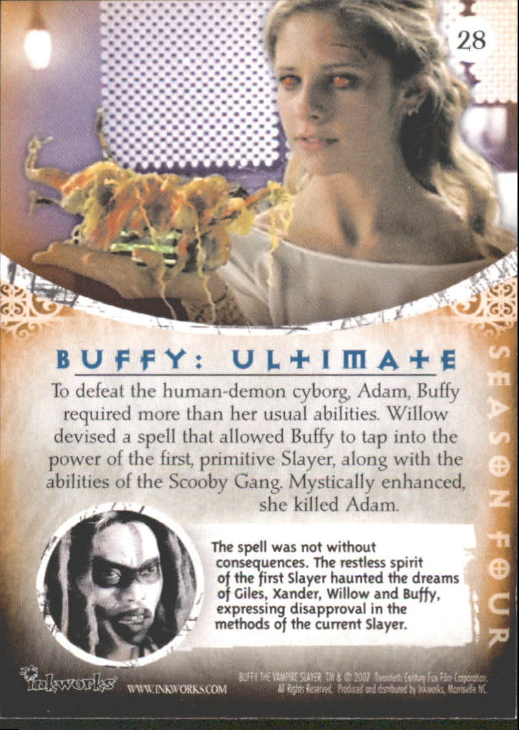 Buffy The Vampire Slayer 10th Anniversary 2007 Inkworks Main Set