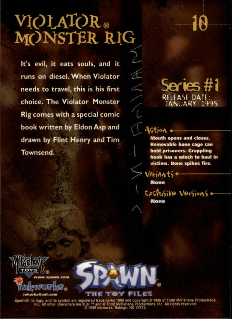 1998 Inkworks Spawn Toy Files #10 Violator Monster Rig - NM-MT