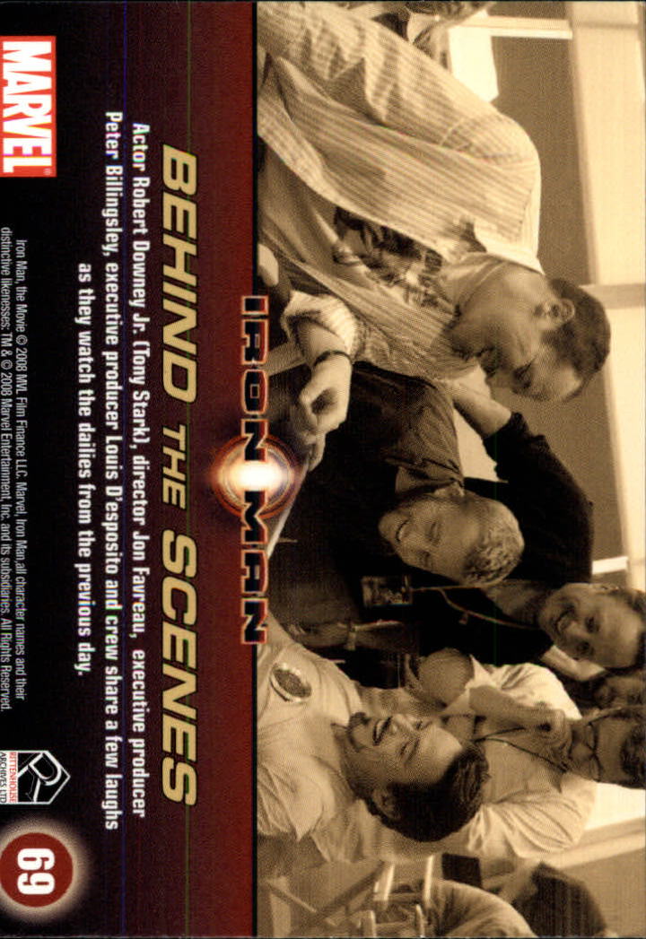 2008 Rittenhouse Iron Man #69 Actor Robert Downey Jr. (Tony Stark ...