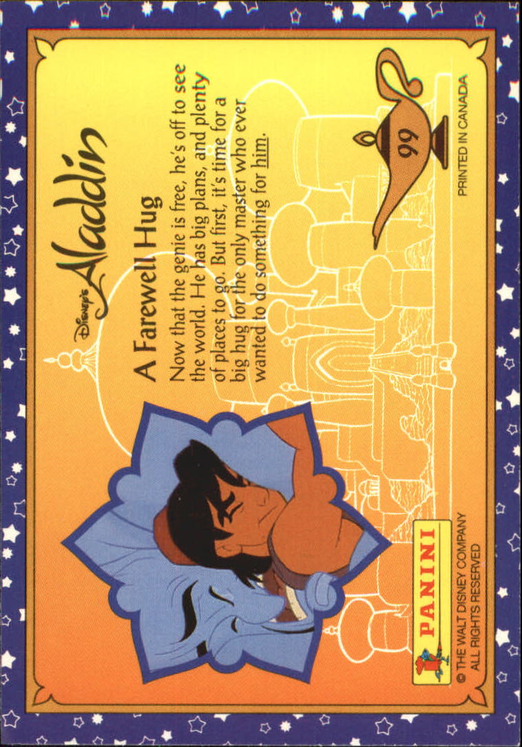 1993 Panini Aladdin #99 A Farewell Hug - NM-MT