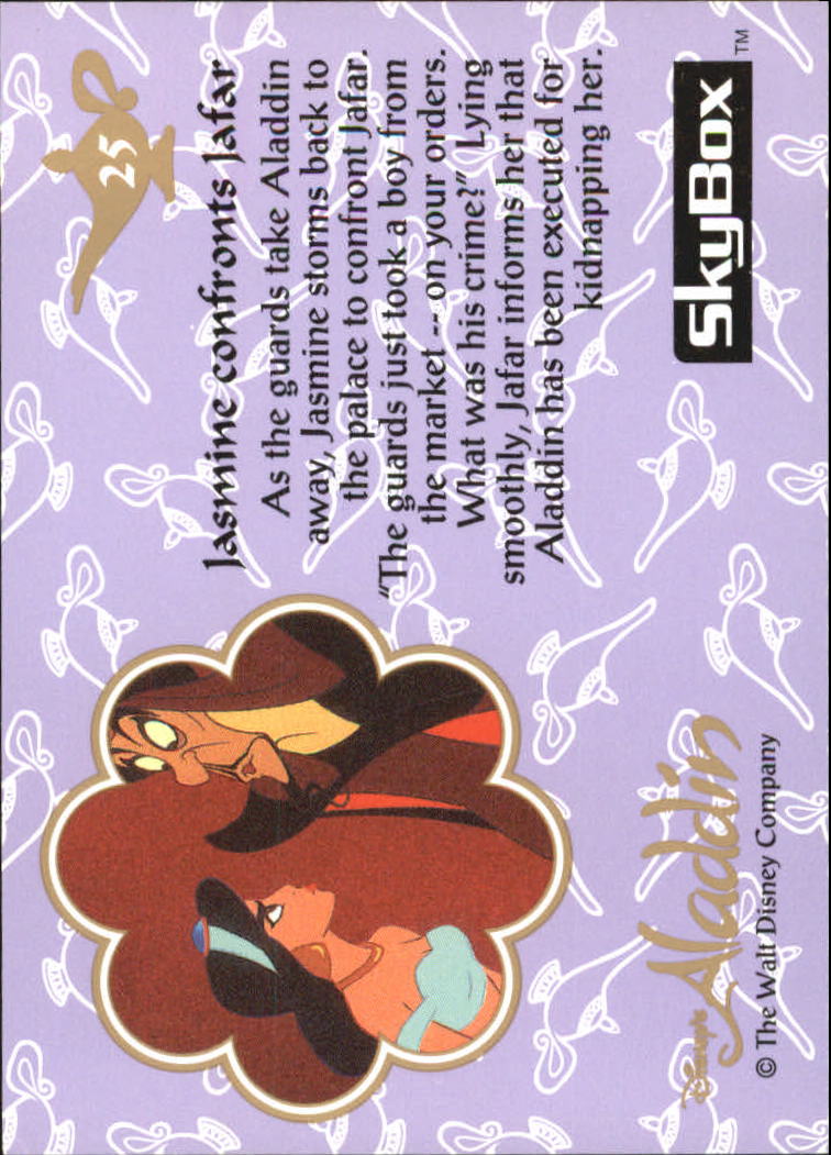 1993 SkyBox Aladdin #25 Jasmine confronts Jafar - NM-MT