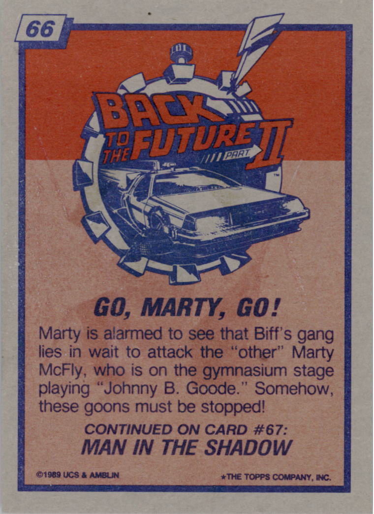 1989 Topps Back to the Future Part II #66 Go Marty Go - NM-MT