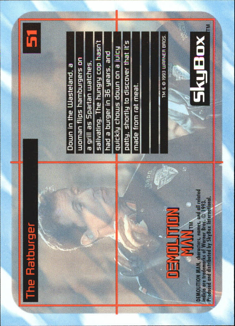 1993 SkyBox Demolition Man #51 The Ratburger - NM-MT