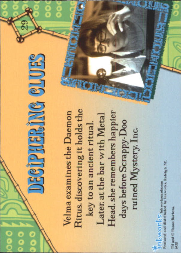 2002 Inkworks Scooby Doo The Movie #29 Deciphering Clues - B1591 - NM-MT