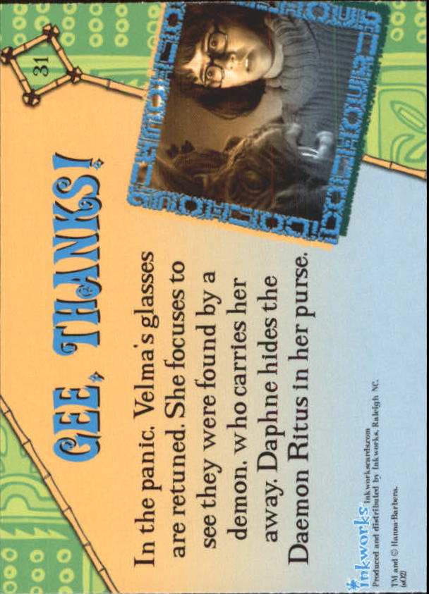 2002 Inkworks Scooby Doo The Movie #31 Gee, Thanks - NM-MT