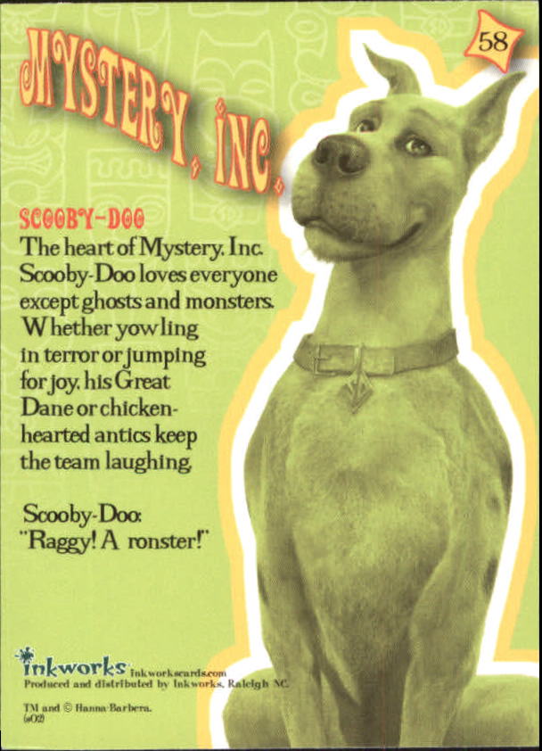 2002 Scooby Doo The Movie #58 Scooby Doo - NM-MT