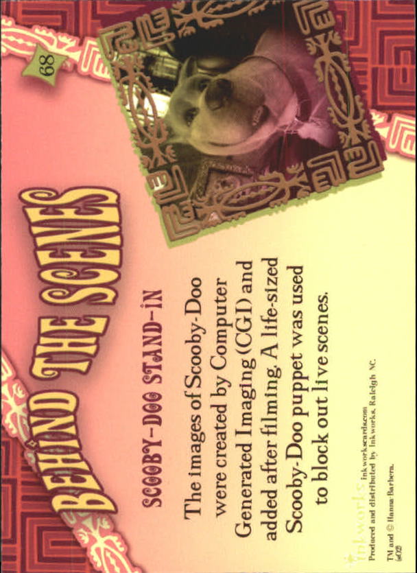 2002 Inkworks Scooby Doo The Movie #68 Scooby Doo Stand In - NM-MT