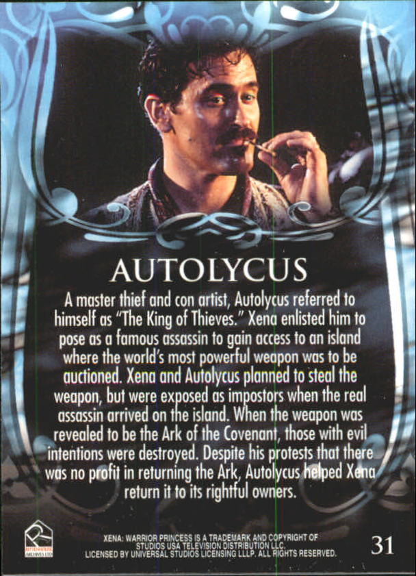 2002 Rittenhouse Xena Beauty and Brawn #31 Autolycus - A6390 - NM-MT