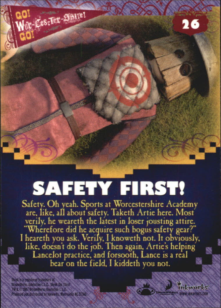 2007 Inkworks Shrek the Third #26 Safety First - NM
