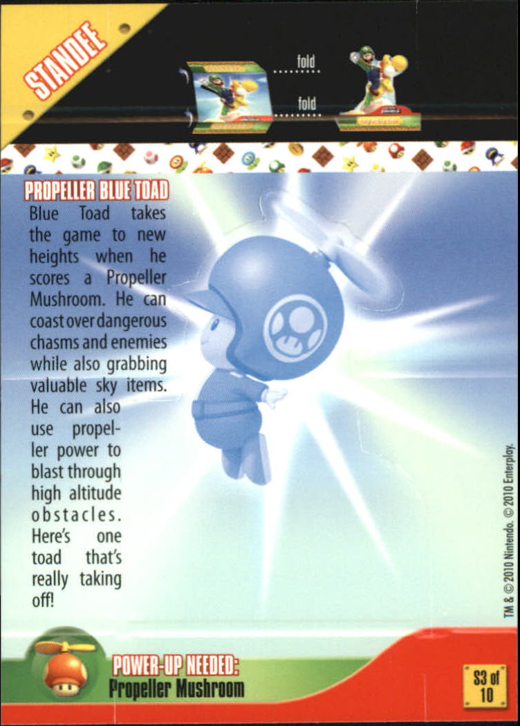 2010 Enterplay Super Mario Bros. Wii Standee Pop-Ups #S3 Propeller Blue ...