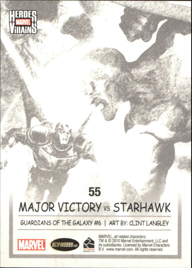 2010 Rittenhouse Marvel Heroes and Villains #55 Major Victory vs ...