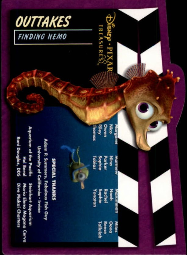 2004 Upper Deck Disney Pixar Treasures #DPT158 Finding Nemo Outtakes ...