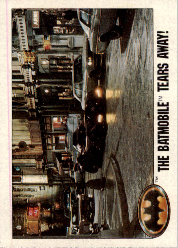 1989 Topps Batman Movie #79 The Batmobile Tears Away - NM-MT
