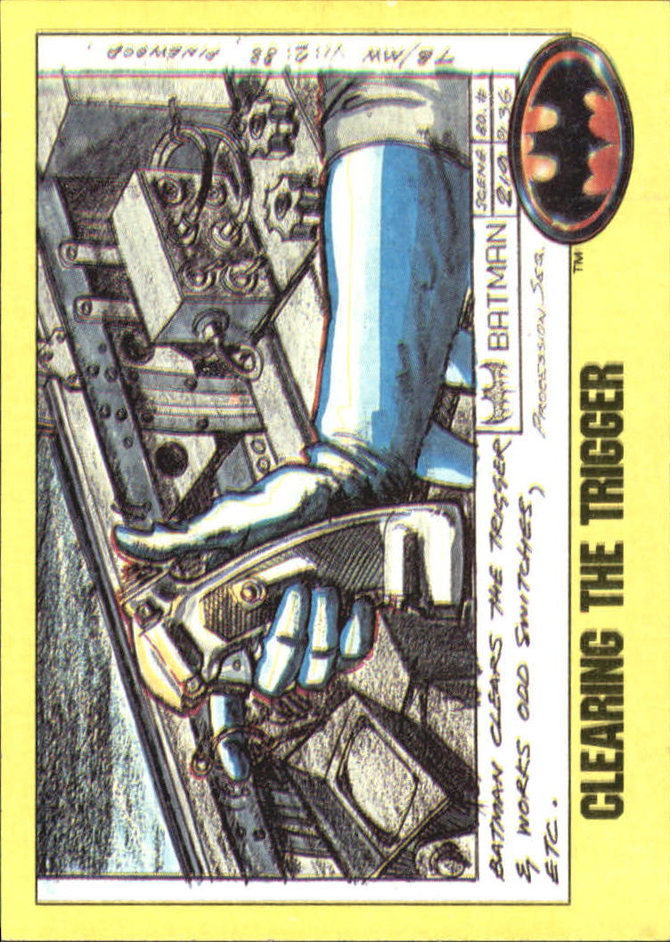1989 Topps Batman Movie #206 Clearing the Trigger - B2428 - NM-MT
