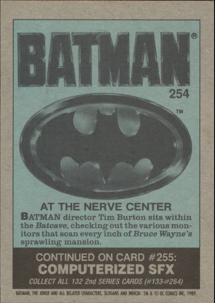 1989 Topps Batman Movie #254 At the Nerve Center - NM-MT