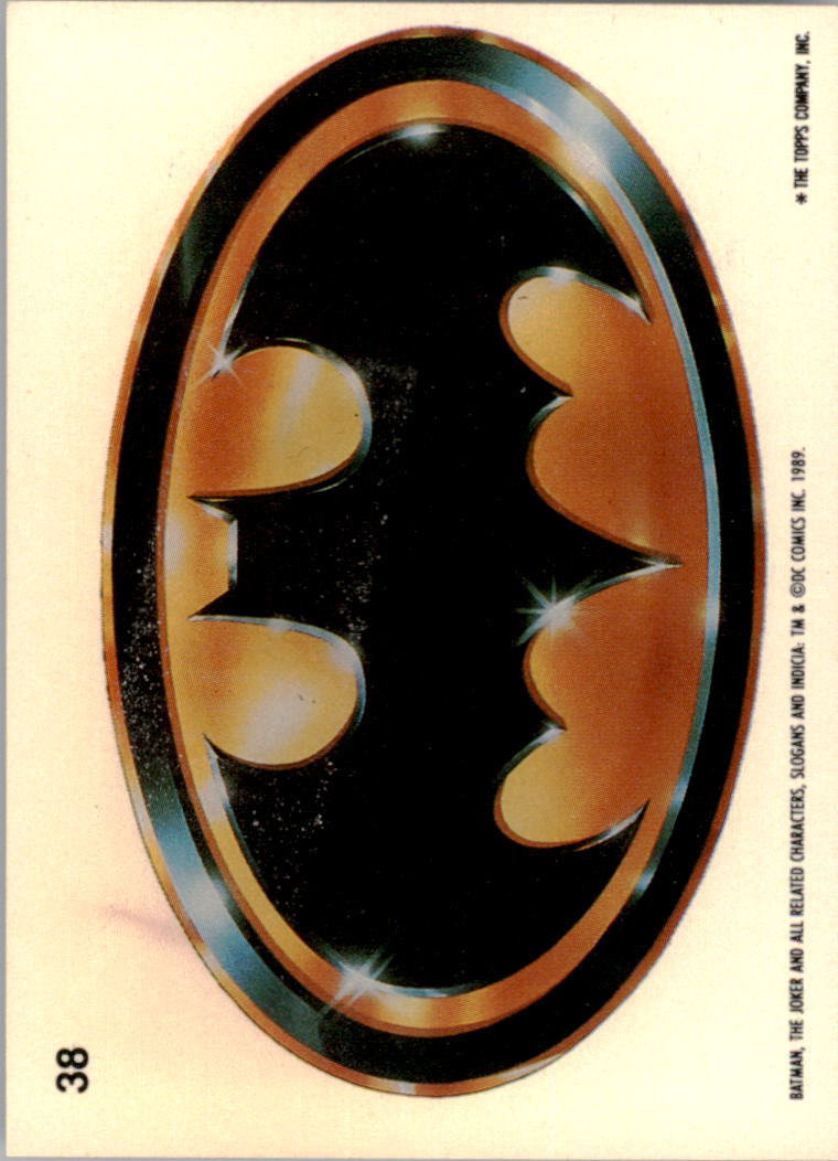 1989 Topps Batman Movie Stickers #38 Batman logo - NM-MT