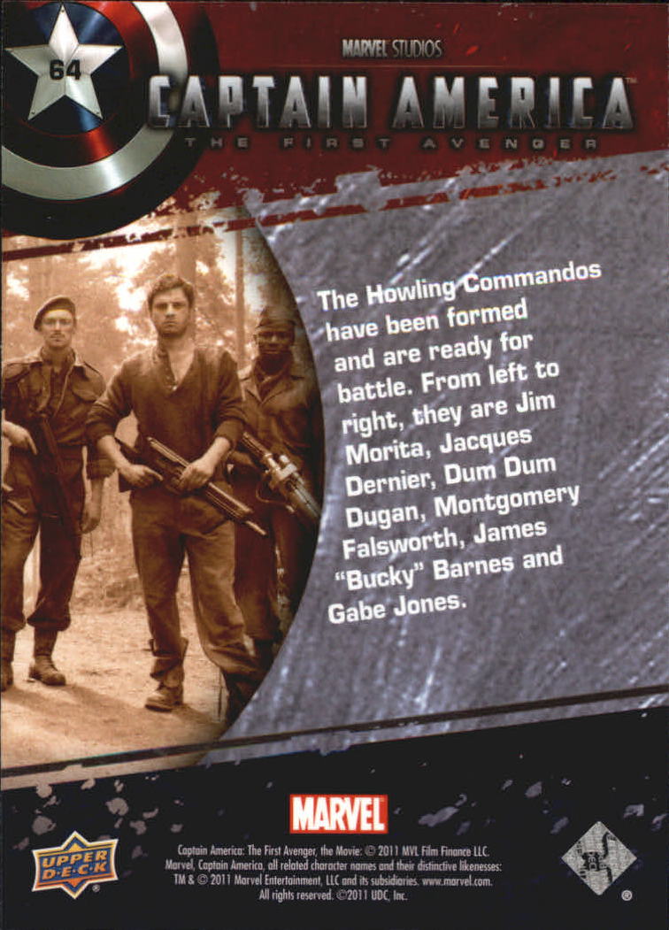 2011 Upper Deck Captain America The First Avenger #64 The Howling ...