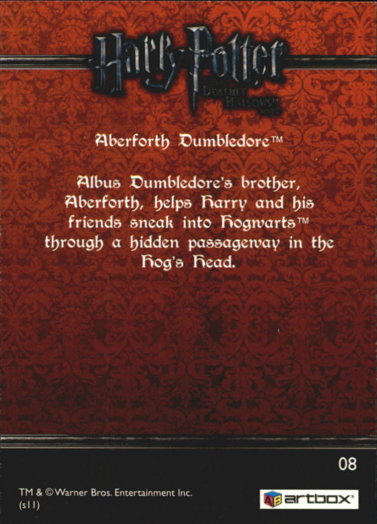 2011 Artbox Harry Potter and the Deathly Hallows Part Two #8 Aberforth ...