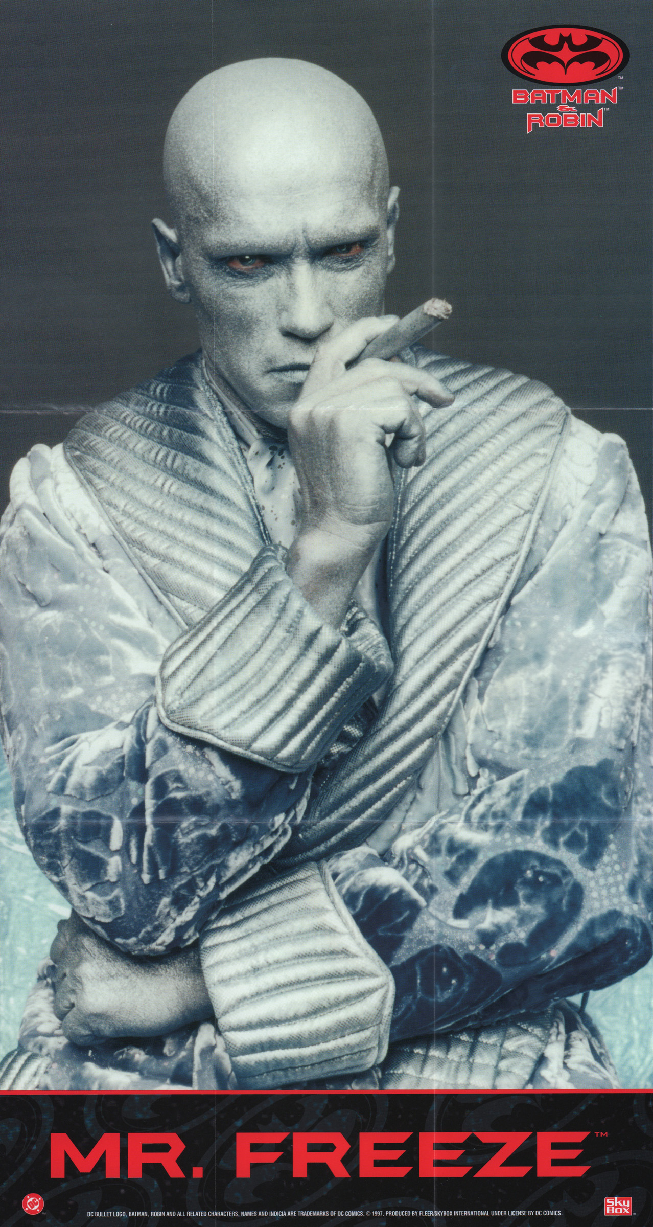 1997 SkyBox Batman and Robin Mini-Posters #3 Mr. Freeze - NM-MT