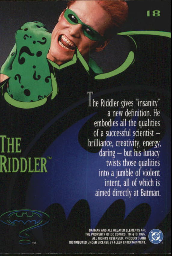 1995 Fleer Ultra Batman Forever #18 The Riddler - NM-MT