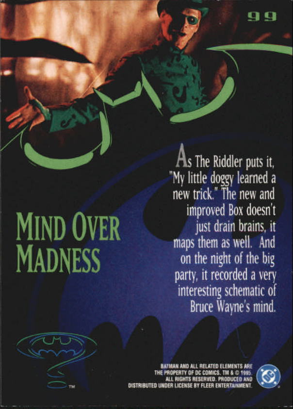 1995 Fleer Ultra Batman Forever #99 Mind Over Madness - NM-MT