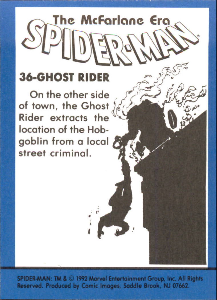 1992 Comic Images Spider-Man Todd McFarlane Era #36 Ghost Rider - NM-MT
