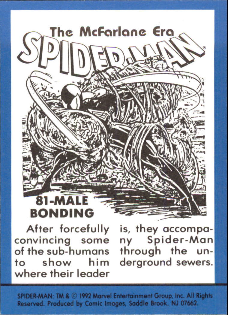 1992 Comic Images Spider-Man Todd McFarlane Era #81 Male Bonding - NM ...