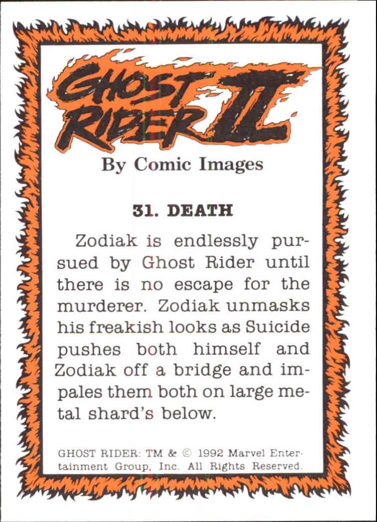 1992 Comic Images Ghost Rider II #31 Death - NM-MT