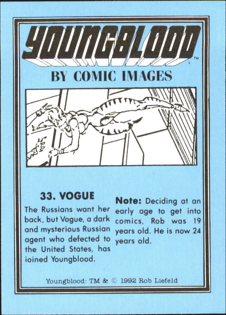 1992 Comic Images Youngblood #33 Vogue - NM-MT