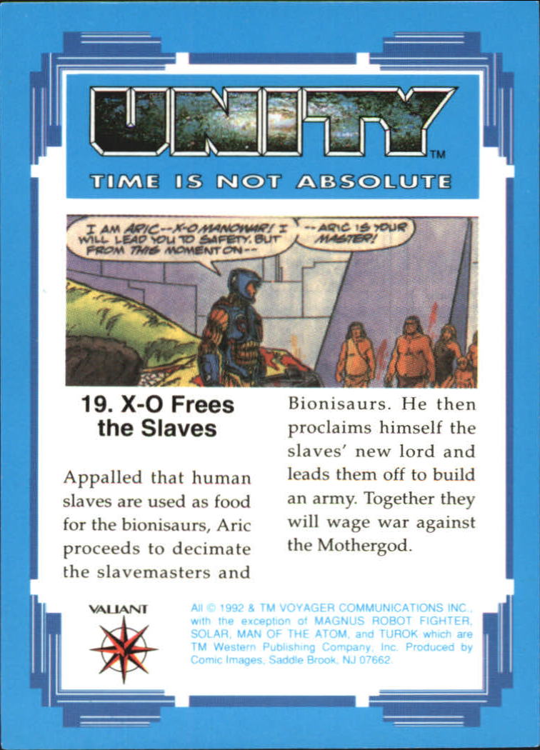 1992 Comic Images Unity #19 X-O Frees the Slaves - NM-MT - AU Sports ...